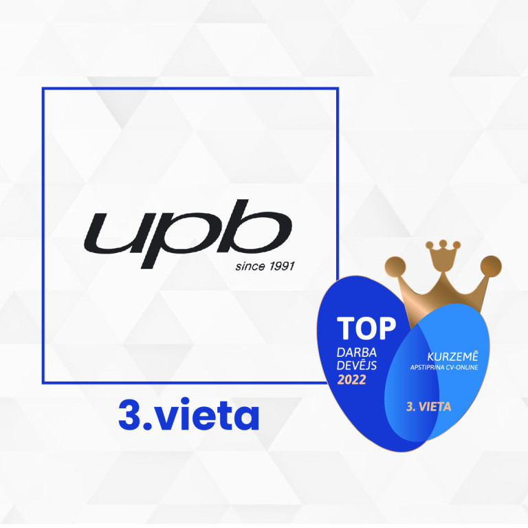 UPB atzīts par vienu no Kurzemes labākajiem darba devējiem — UPB grupa